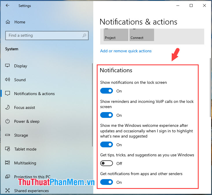 How to change notification settings in Windows 10 - TipsMake.com