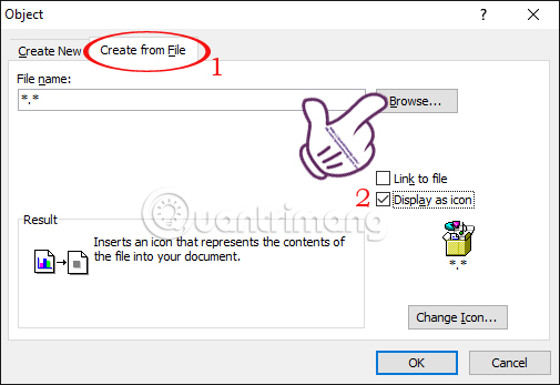 Instructions for attaching files in Word