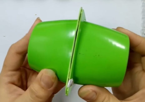 Make toys from baby milk cartons