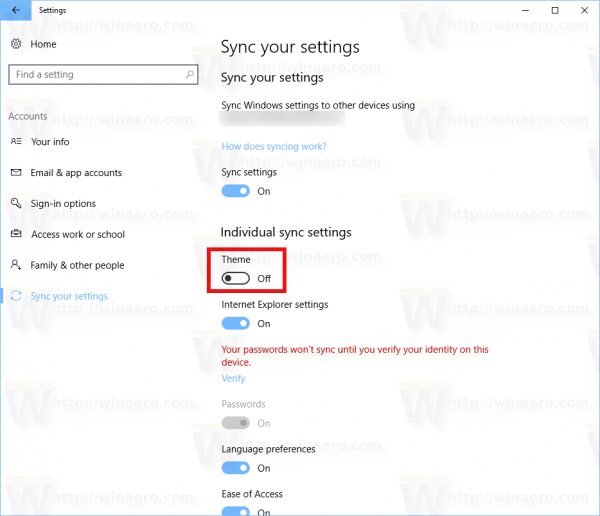 Prevent Windows 10 from syncing themes between devices - TipsMake.com Prevent Windows 10 from syncing themes between devices - TipsMake.com