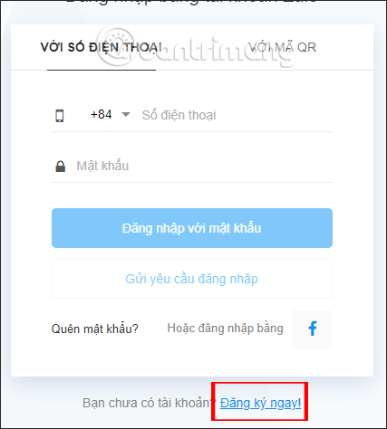 Register Zalo, how to create a Zalo account on your computer