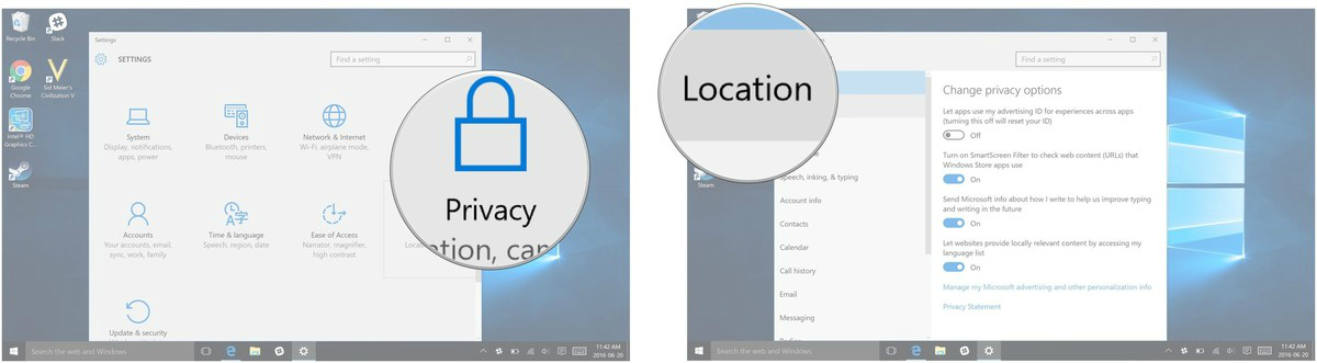 Turn off location tracking on Windows 10 - TipsMake.com Turn off location tracking on Windows 10 - TipsMake.com
