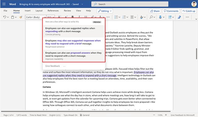 What is Rewrite in Microsoft Word? - TipsMake.com What is Rewrite in Microsoft Word? - TipsMake.com