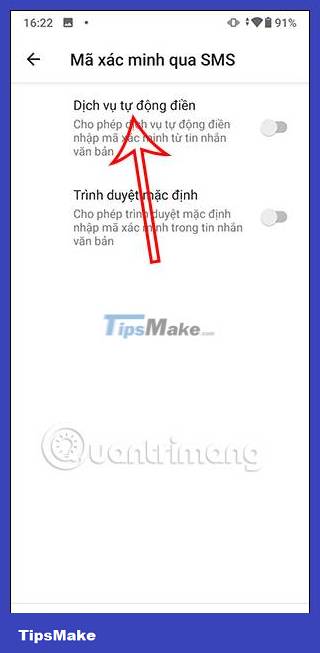 How to autofill verification codes on Android - TipsMake.com How to autofill verification codes on Android - TipsMake.com