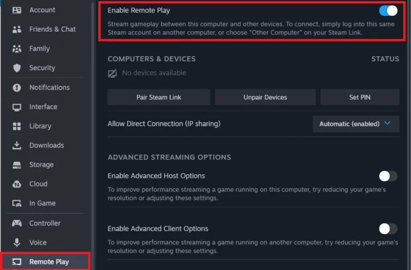 Fix Steam Remote Play not working error - TipsMake.com Fix Steam Remote Play not working error - TipsMake.com