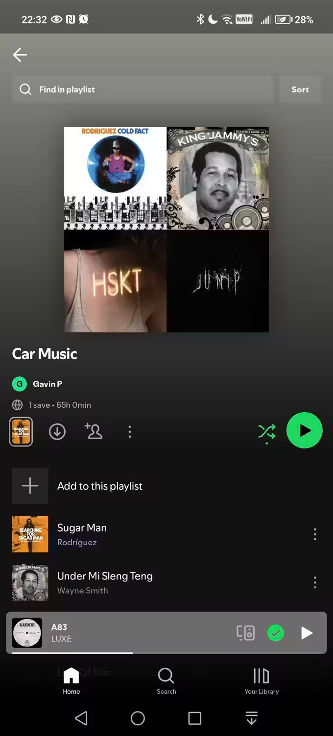 Fix bug where Spotify playlist order cannot be changed - TipsMake.com Fix bug where Spotify playlist order cannot be changed - TipsMake.com