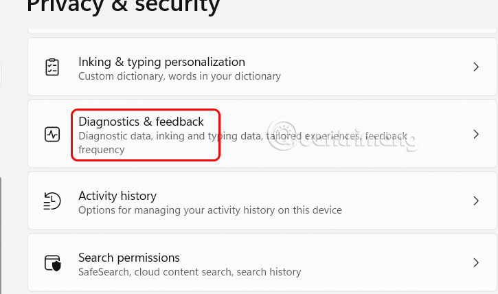 How to Turn Off Application Diagnostics on Windows 11 - TipsMake.com How to Turn Off Application Diagnostics on Windows 11 - TipsMake.com