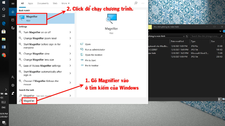 Instructions to shrink and enlarge computer screen extremely