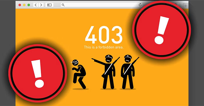 Why does error 403 appear? How to prepare? - TipsMake.com Why does error 403 appear? How to prepare? - TipsMake.com